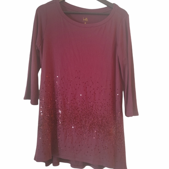 Belle by Kim Gravel | Tops | Belle By Kim Gravel Sequin Bottom Tunic | Poshmark